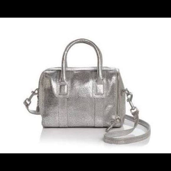 Halston Heritage | Bags | Halston Heritage Jerry Satchel Silver Leather ...